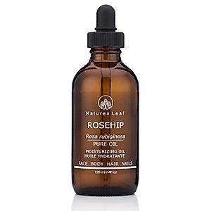 Natures Leaf Rosehip Seed Oil Organic / 100% Pure Cold Pressed/Unrefined/Omegas 3, 6 & 9 / Vitamins A C & F/Anti-Aging/Stretch Marks/Wrinkles & Fine Lines 4 fl. oz.