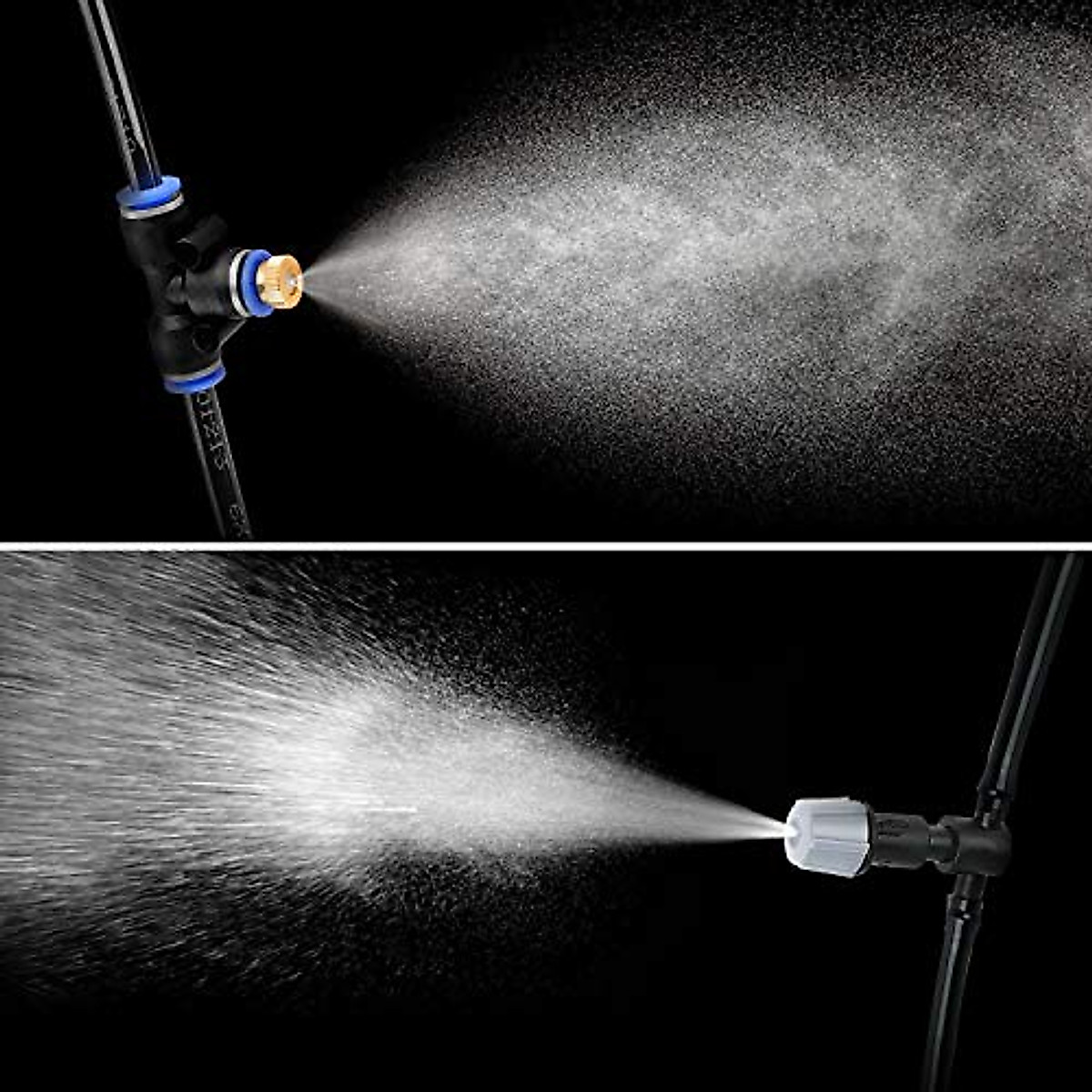 GLANT Misting Cooling System Misters Cooling 27ft Outdoor Mister for Patio Garden Greenhouse Umbrellas Irrigation Sprinkle with 27ft Misting Line + 11 Brass Mist Nozzles + a (3/4) Brass Adapter