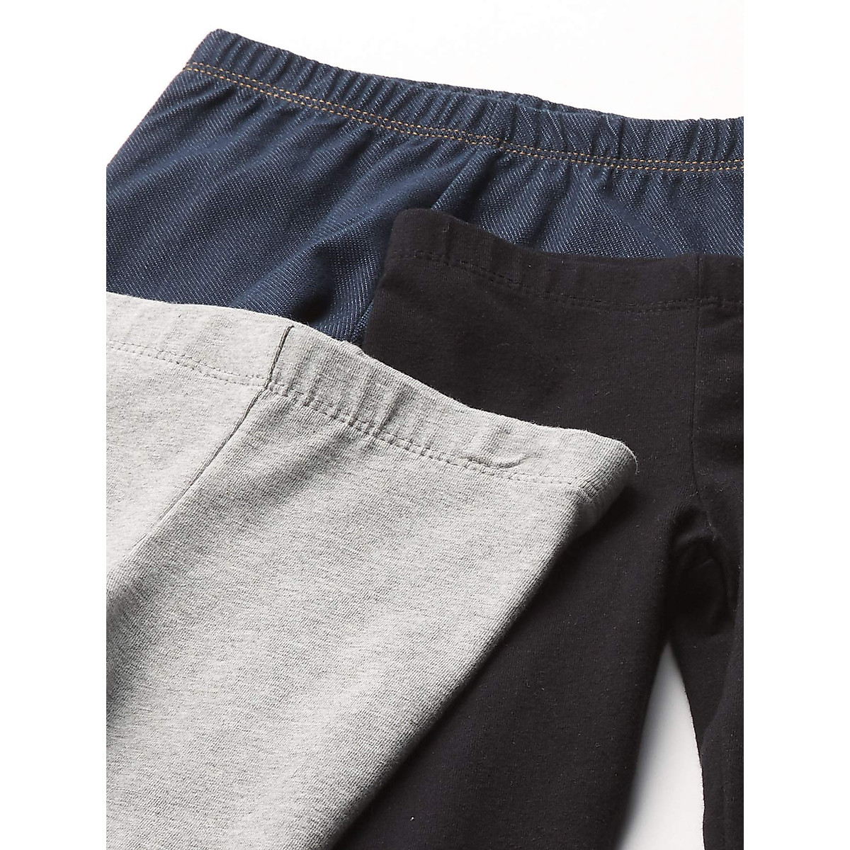 The Children's Place Baby Girls And Toddler Girls Leggings,Black/Smoke Gray/True Indigo 3 Pack,4T