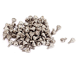 New Lon0167 100pcs M3.5x6mm Featured Male Thread Nickel reliable efficacy Plated Computer Desktop PC Case Thumb Screws(id:b05 f0 65 321)
