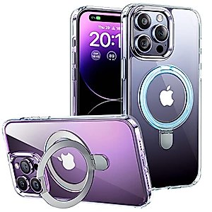 VANMASS Latest Upgraded for iPhone 14 Pro Max Phone Case MagSafe with Stand - Anti-Yellowing - Ultra Clear, Non-Slip, Drop Protection & Shockproof Phone Case for iPhone 14 Pro Max (ONLY) - Clear