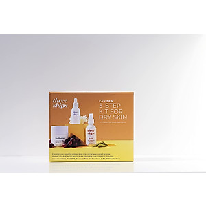 Three Ships Can-Dew 3-Step Kit for Glowing Skin – As Seen on Dragons’ Den – Skin Care Kit with Gentle Gel Face Cleanser, Brightening Facial Serum and Lightweight Reviving Day Cream, 3 Piece Set