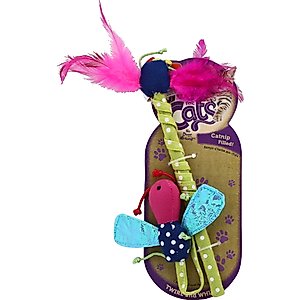 Hartz Just For Cats Twirl and Whirl Interactive Cat Toy Wand, All Breed Sizes