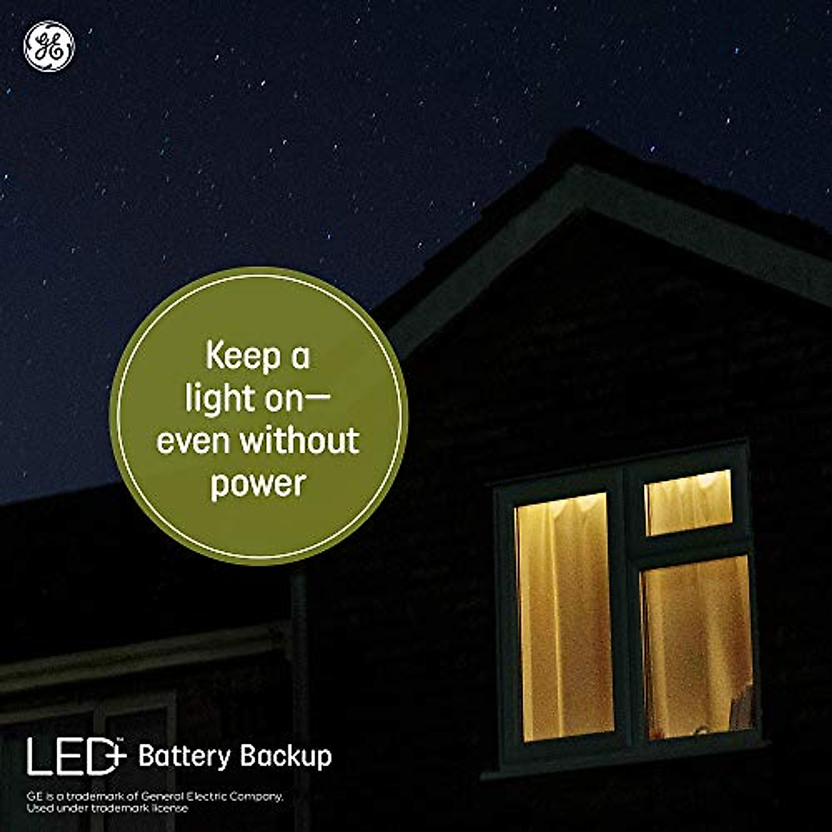 GE LED+ Light Bulb with Backup Battery , Rechargeable Emergency LED Light Bulb for Power Outages + Flashlight, A21 Standard Bulbs (2 Pack)