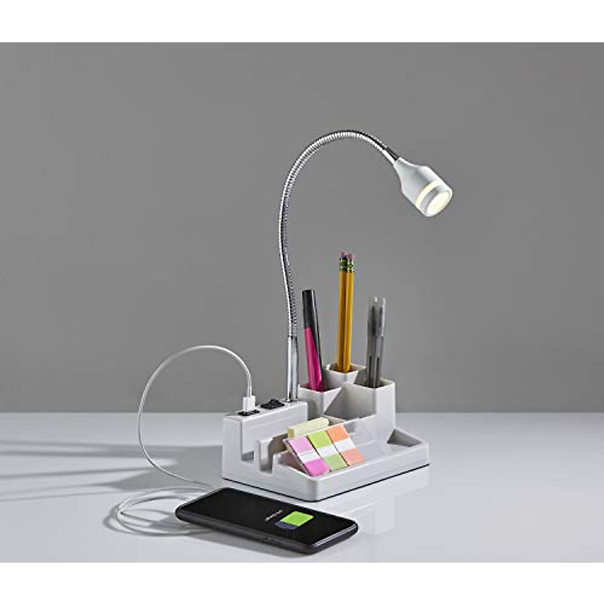 Adesso LED Charging Station Desk Lamp
