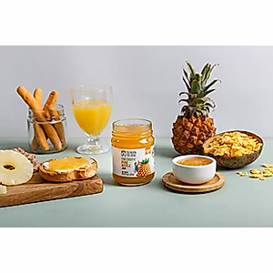 Pineapple Sugar Free Jam – No Added Sugar, No Preservatives, Gluten Free Pineapple Jam – Natural Taste with Perfect Sweetness Pineapple Fruit Spread for Breakfast, Toasts