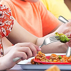 LIANYU 9-Piece Toddler Forks, Stainless Steel Kids Forks Silverware for 2-10 Year Old, Children Cutlery Flatware Set, Kids Utensils Forks Set for Home Preschools, Dishwasher Safe