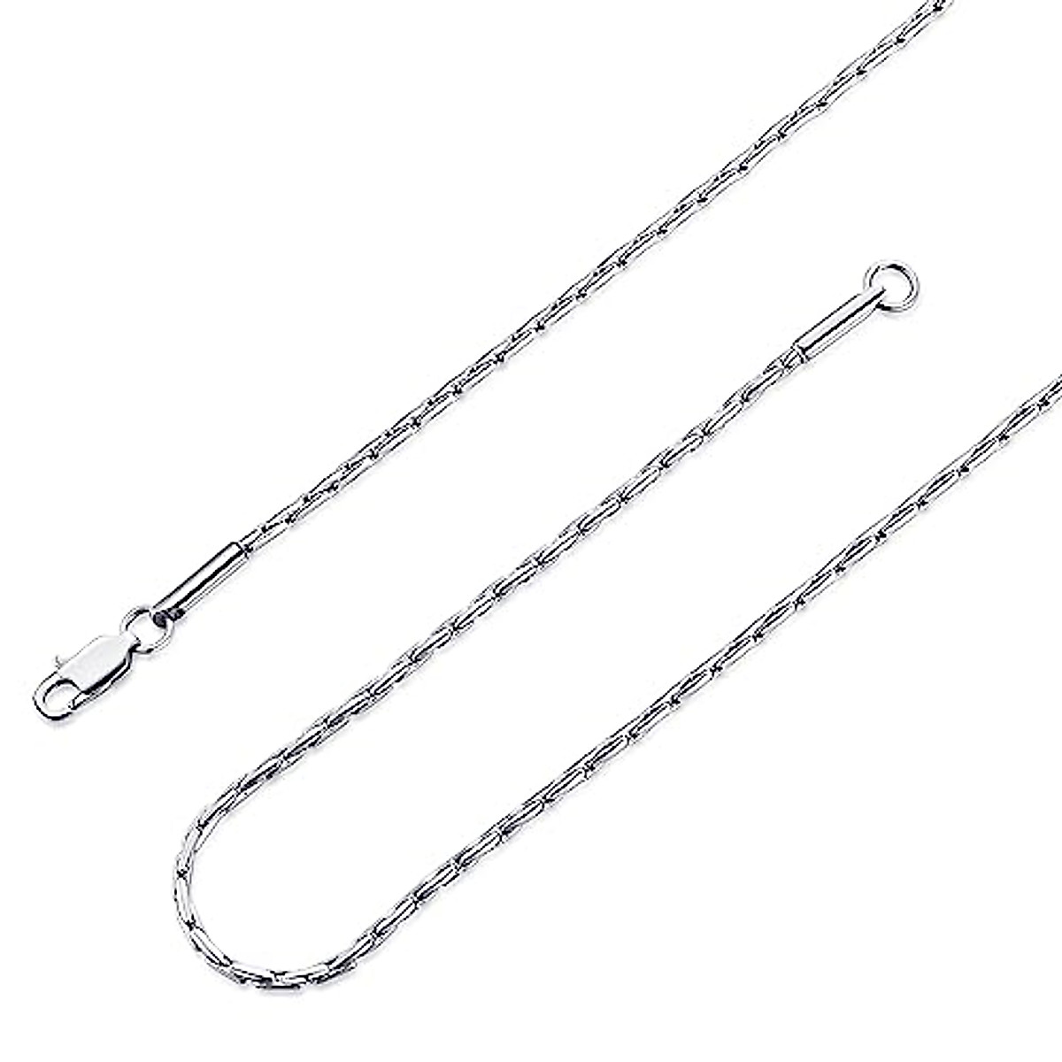 TRUSUPER Style Titanium Stainless Steel Mens Womens Italy Final Fantasy Chain Necklaces 2mm Unisex