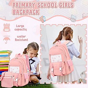 Bluboon Kids School Backpacks for Girls Elementary Bookbags Middle School bags Travel Rucksack Casual Daypack with Crossbaby Bag Messenger Bags