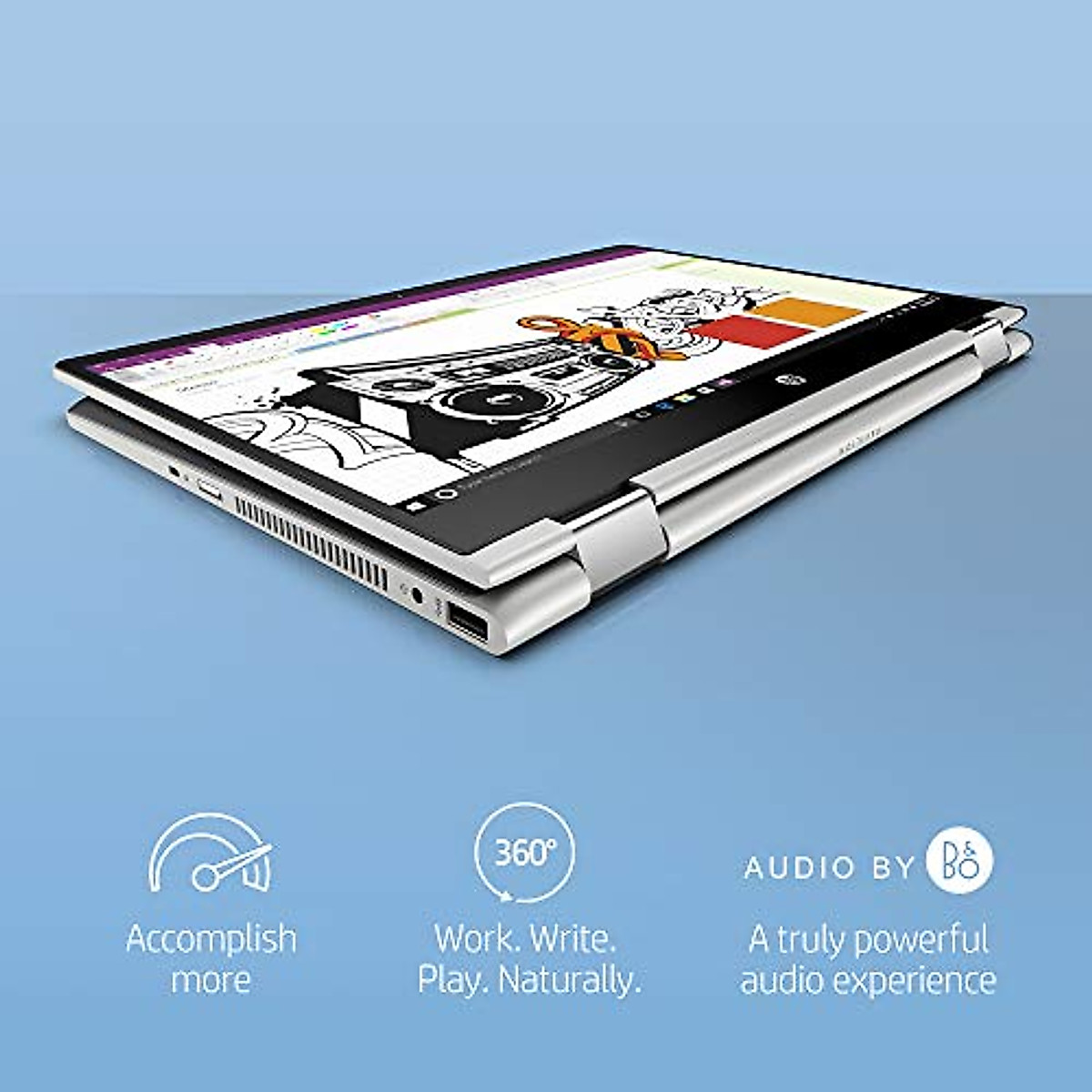 HP Pavilion X360 14-Inch Convertible Touchscreen Laptop, 8th Gen Intel Core I5-8265U, 8 GB RAM, 512 GB Solid-State Drive, Windows 10 Home (14-cd1020nr, Natural Silver)