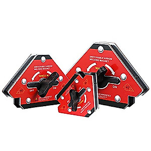 LISHUAI Unique Design On/Off Switch Strong Neodymium Arrow Welding Magnet/Magnetic Angle Welding Clamp 45 90 135 Degrees 92 LBS