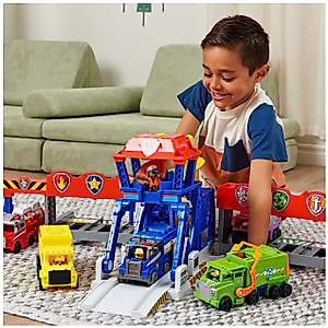 Paw Patrol Big Truck Pups, Truck Stop HQ, 3ft. Wide Transforming Playset, Action Figures, Toy Cars, Lights and Sounds, Kids Toys for Ages 3 and up