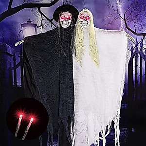 Halloween Party LED Red Glowing Laser Eyes, Pack of 4 for Mask Light Eyes with Battery Box, Batteries Not Included (Red)