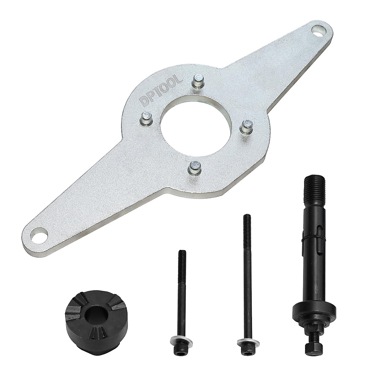 Vibration Damper Holding Tool Crankshaft Pulley Removal Shock Absorber Compatible with Audi Skoda VW 1.8 2.0 4V TFSi EA888 Vibration Damper Assembly 4 Cylinder Replace T10531