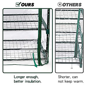 Solution4Patio Expert in Garden Creation #G304B00-US Transparent PVC Greenhouse Replacement Cover Fit for 5-Tier Shelves Frame Size 27 in. W x 19 in. D x 76 in. H (Frame Not Included)