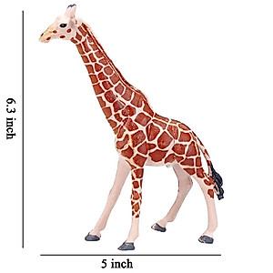 BOLZRA Safari Animals Figures Toys, Realistic Jumbo Wild Zoo Animals Figurines Plastic African Jungle Animals Playset for Kids Toddlers, 14 Piece Gift Set