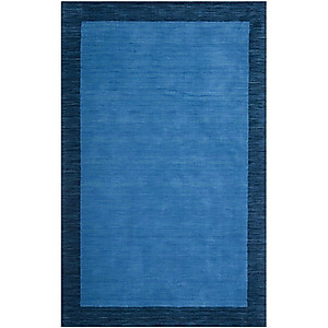 SAFAVIEH Himalaya Collection Area Rug - 10' x 14', Light Blue & Dark Blue, Handmade Wool, Ideal for High Traffic Areas in Living Room, Bedroom (HIM580A)