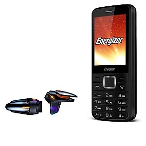 BoxWave Gaming Gear Compatible with Energizer Power Max P20 - Touchscreen QuickTrigger Auto, Trigger Buttons Autofire Gaming Mobile FPS - Jet Black