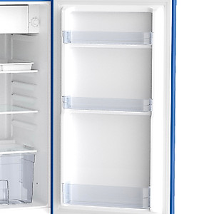 West Bend WB0310RCRXRB Retro Mini Fridge for Home Office or Dorm, Manual Defrost and Adjustable Temperature, 3.1-Cu.Ft, Robin's Egg Blue