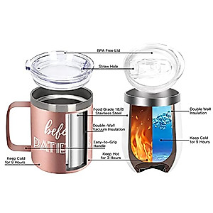 Physkoa Before Patients, After Patients Gift Set - 12oz Stainless Steel Wine Glasses and 12oz Stainless Steel Coffee Mug Set - Nurse Gifts for Women,Nurses Week Gifts,Nursing Graduation Gifts