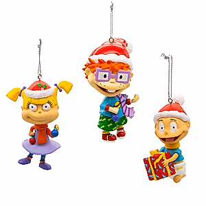 Kurt S. Adler Rugrats Blow Mold 3-Piece Ornament Set, 3.5-Inches, Multicolor