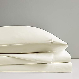 Sleep Philosophy Smart Cool Microfiber Moisture-Wicking Breathable 4 Piece Cooling Sheet Set, Queen Size, Ivory (SHET20-977)