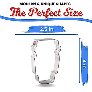 Foose Latte Cup Cookie Cutter 4 Inch –Tin Plated Steel Cookie Cutters – Latte Cup Cookie Mold