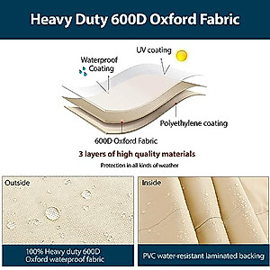 Westblue Air Conditioner Cover for Outside Units-Durable 600D AC Cover for Outside Unit Waterproof & Resistant AC Unit Covers Outdoor Central Square Fits up to 30 x 30 x 32 inches