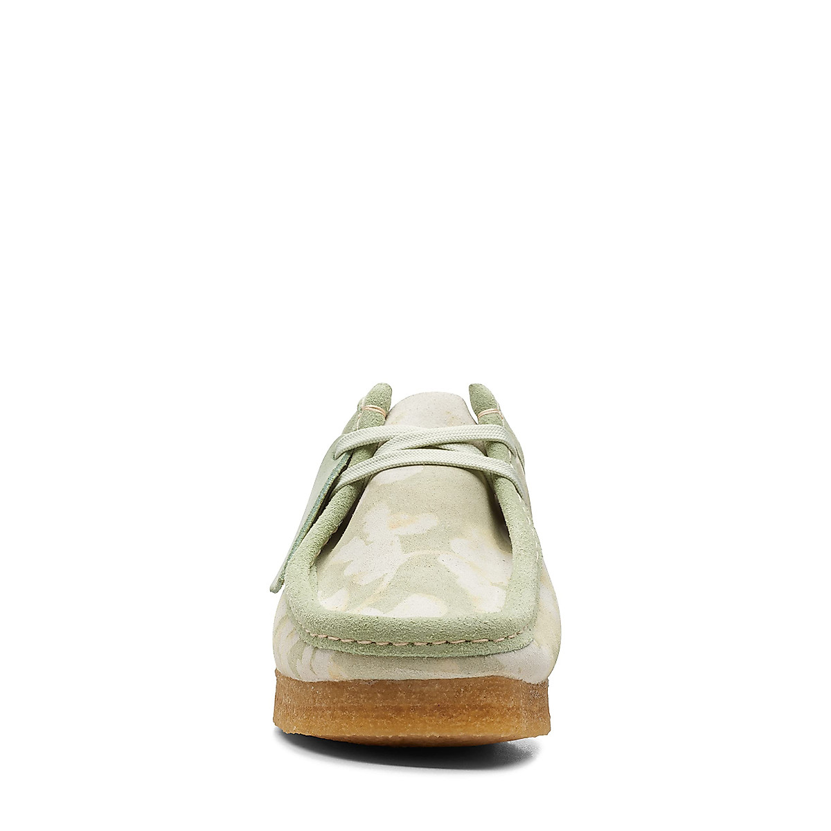 WOMEN’S CLARK ORIGINAL WALLABEE, GREEN FLORAL, 6