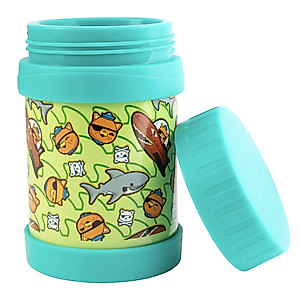 Octonauts Stainless Steel Insulated Lunch 13 oz Jar for Kids – Large Leak-Proof Storage Container for Hot & Cold Food, Soups, Liquids - BPA Free - Fits Most Lunch Boxes and Bags - Teal