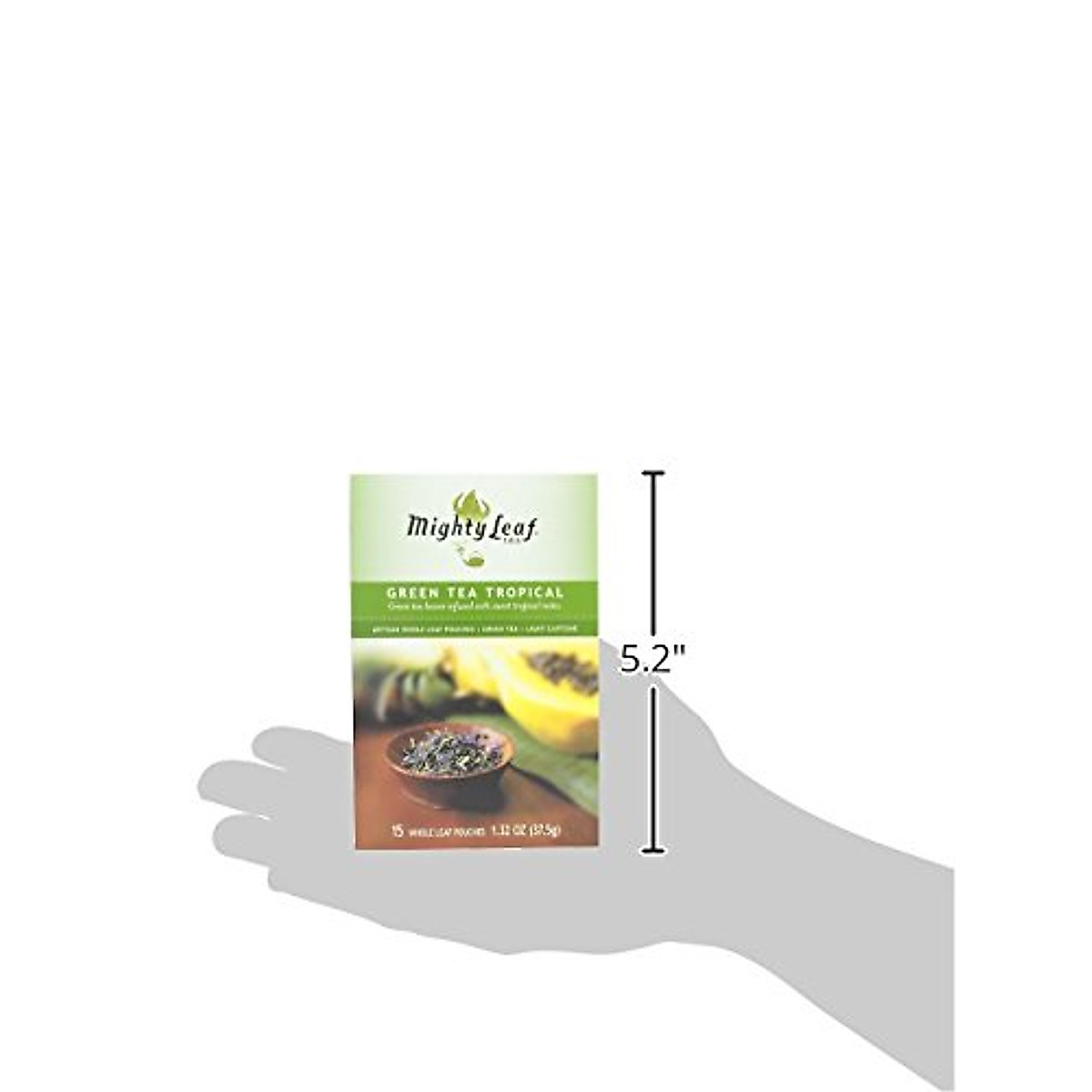 Mighty Leaf, Green tea Tropical, Tea Bags, 15 ct