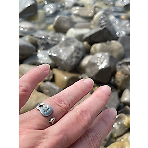 Whitney Howard Designs Guitar Ring for Men or Women - Minimalist Comfort Fit Open Adjustable Pewter Ring - Musician Guitar Player Gift