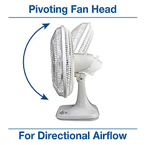 Air King 9102 12-Inch 3-Speed Oscillating Table Fan
