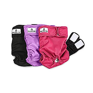 Pet Parents Premium Washable Dog Diapers & Extendrs, (3pack) of Female Dog Diapers, Color: Princess, Size: Extra Large Dog Diapers