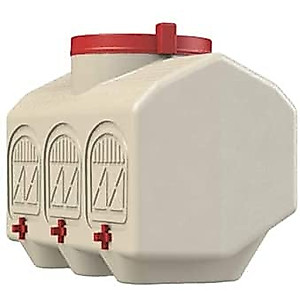 OverEZ Automatic Chicken Waterer with No Spill System, Outside and Inside Poultry Drinker, Large 12 Gallon High Capacity Drinking Bottle Dispenser for Hens