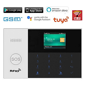 KEEPWORD WiFi IP GSM Tuya Wireless Intelligent Home Office Security Alarm Burglar Anti-Theft System,RFID Access,Auto Dialer,Easy Install