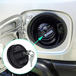 gunhunt 1 PC Locking Gas Cap, Fuel Tank Lock, Fuel Cover Replace #77300-47020 10504, Compatible With Toyota 4Runner, FJ Cruiser, Tacoma, Tundra, Chevy Camaro, CRV (Black)