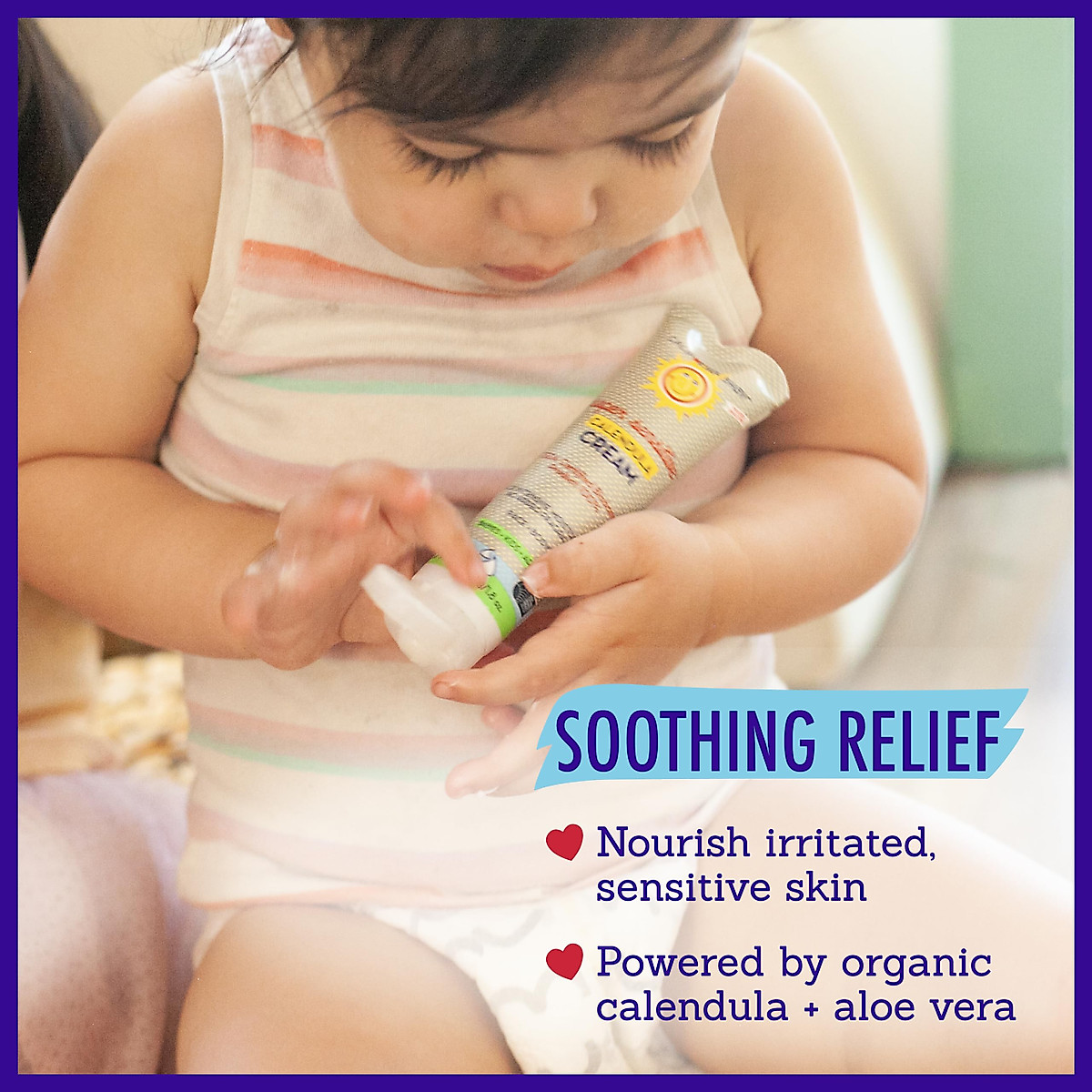 California Baby Calendula Cream (Unscented) | Soothing Baby Face Cream | 100% Plant-Based | Organic Calendula + Aloe Vera | Unscented Lotion For Sensitive Skin | Allergy Friendly | 1.8 oz / 51g