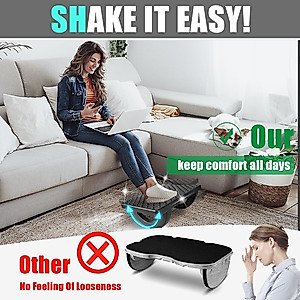 CEECOLES Foot Rest Under Desk at Work with Rocking Design, Ergonomic Foot Stool with Massage Rollers for Pain Relief, Shake Design Footrest with Massage Surface Leg Rest Pain Relief for Office Desk