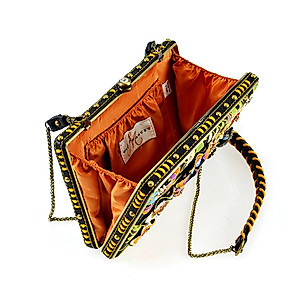 Mary Frances Blossoms Black Handbag