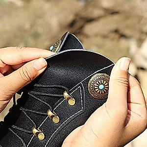 Windfulogo PU Leather Archery Arm Guard Hand Protector Brace Longbow Hunting Shooting Black