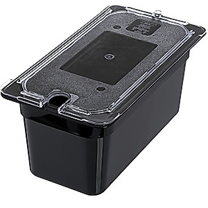 Carlisle FoodService Products Plastic Food Pan 1/3 Size 6 Inches Deep Black