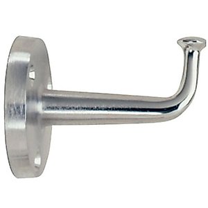 Bobrick 211 Brass Heavy-Duty Clothes Hook with Exposed Mounting, Satin Nickel-Plated Finish, 300 lbs Work Load Limit, 3-7/16" Projection