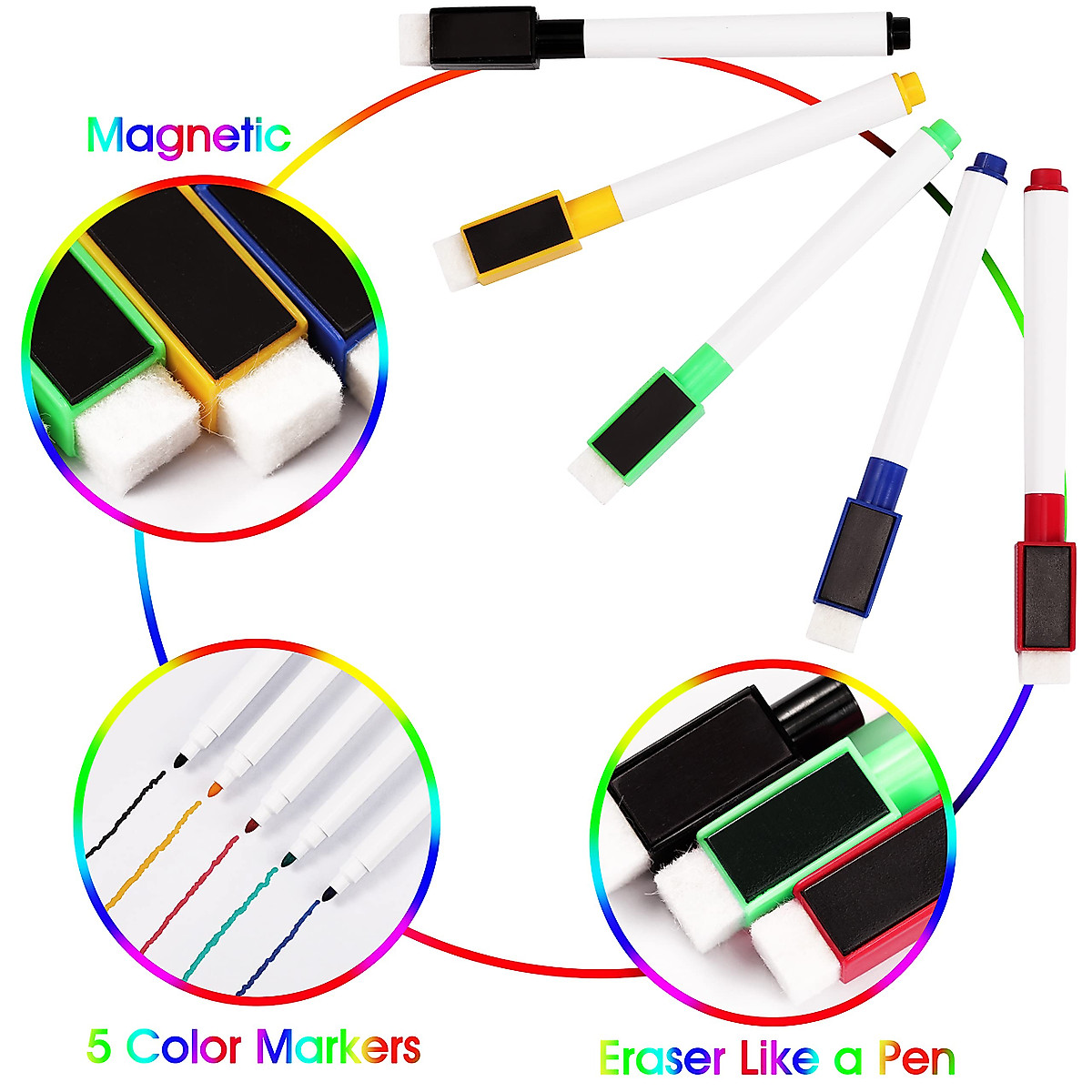 Magnetic Dry Erase Fridge Calendar - Magnetic Calendar for Refrigerator Planner, Fridge Magnetic Calendar with Six Markers, Kitchen Fridge Calendar White Board in Monthly & Weekly Set, 11.4" x 14.76"