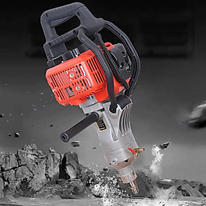 PIAOCAIYIN Diamond Core Drilling Machine, 33cc 2 Stroke Core Drill Rig, 1000w Gas Engineering Diamond Concrete Core Drill Machine, Heavy-Duty Water Well Drilling Kit, Wet Drilling Machine