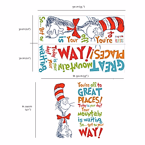 Runtoo Today is Your Day Inspirational Quotes Wall Decals Educational Kids Wall Art Stickers Reading Room Baby Nursery Bedroom Wall Decor