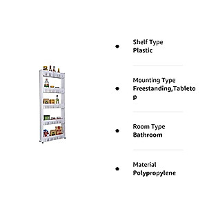 Home-Man Laundry Room Organizer, Mobile Shelving Unit Organizer with 5 Large Storage Baskets, Gap Storage Slim Slide Out Pantry Storage Rack for Narrow Spaces