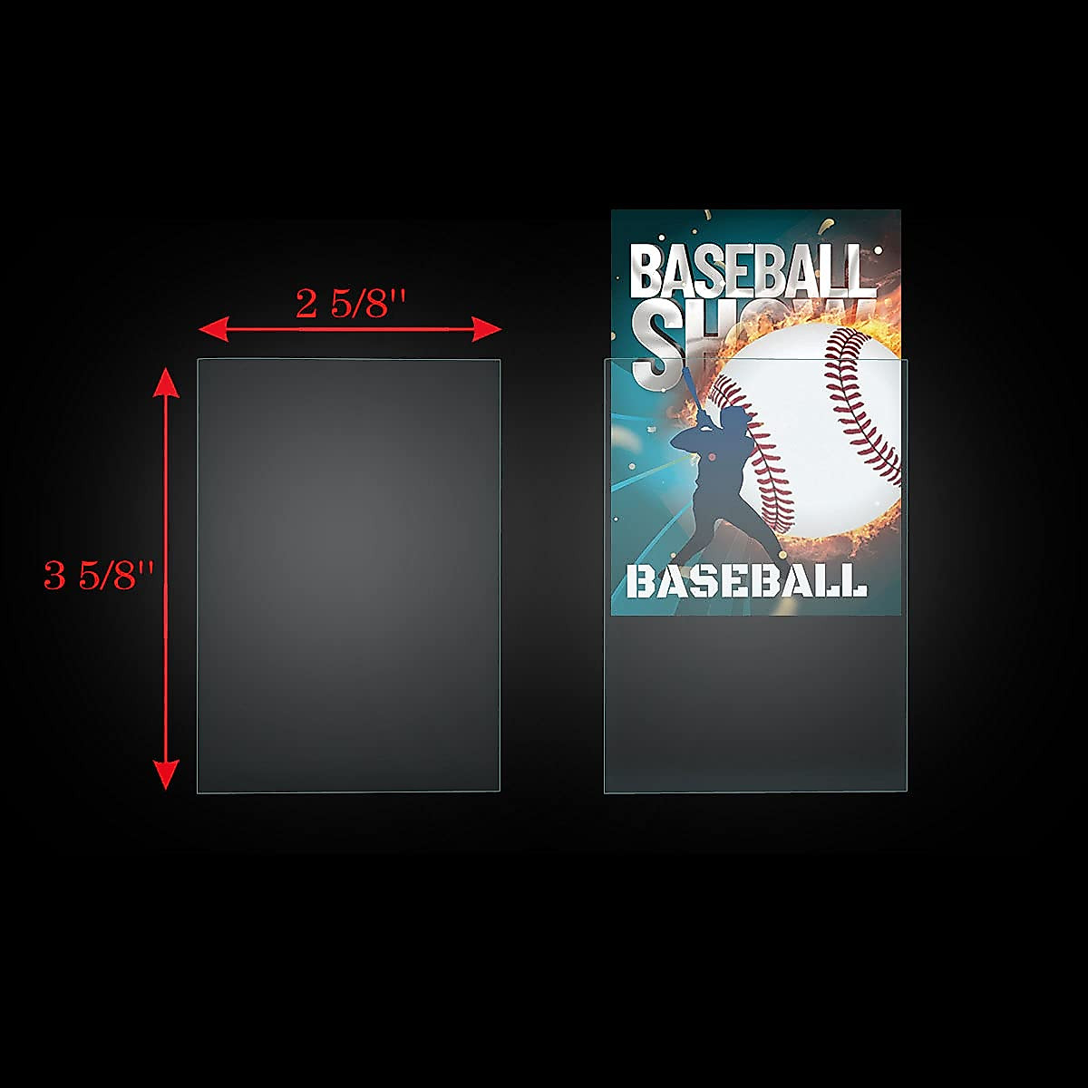 WINTRA 1000 Pack Transparent Penny Card Sleeves, 2-5/8 x 3-5/8'' Soft Protective Sleeves, Ultra Clear Baseball Card Sleeves, Soft Card Protectors for Trading Cards and Sports Cards