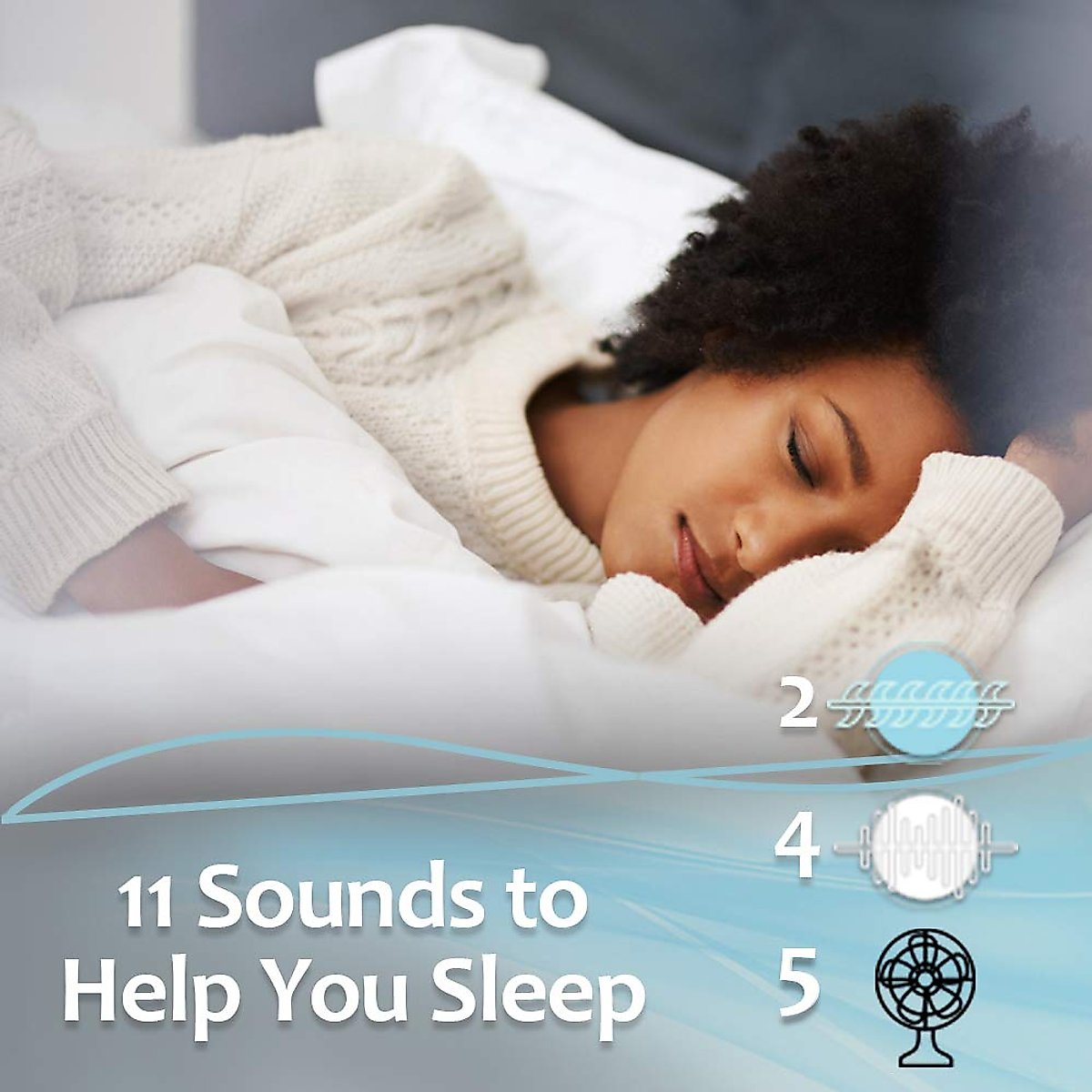 LectroFan Micro2 Non-Looping Sound Machine and Stereo Bluetooth Speaker with White Noise, Fan, and Ocean Sounds for Sleep, Relaxation, Privacy, Study, and Audio Streaming