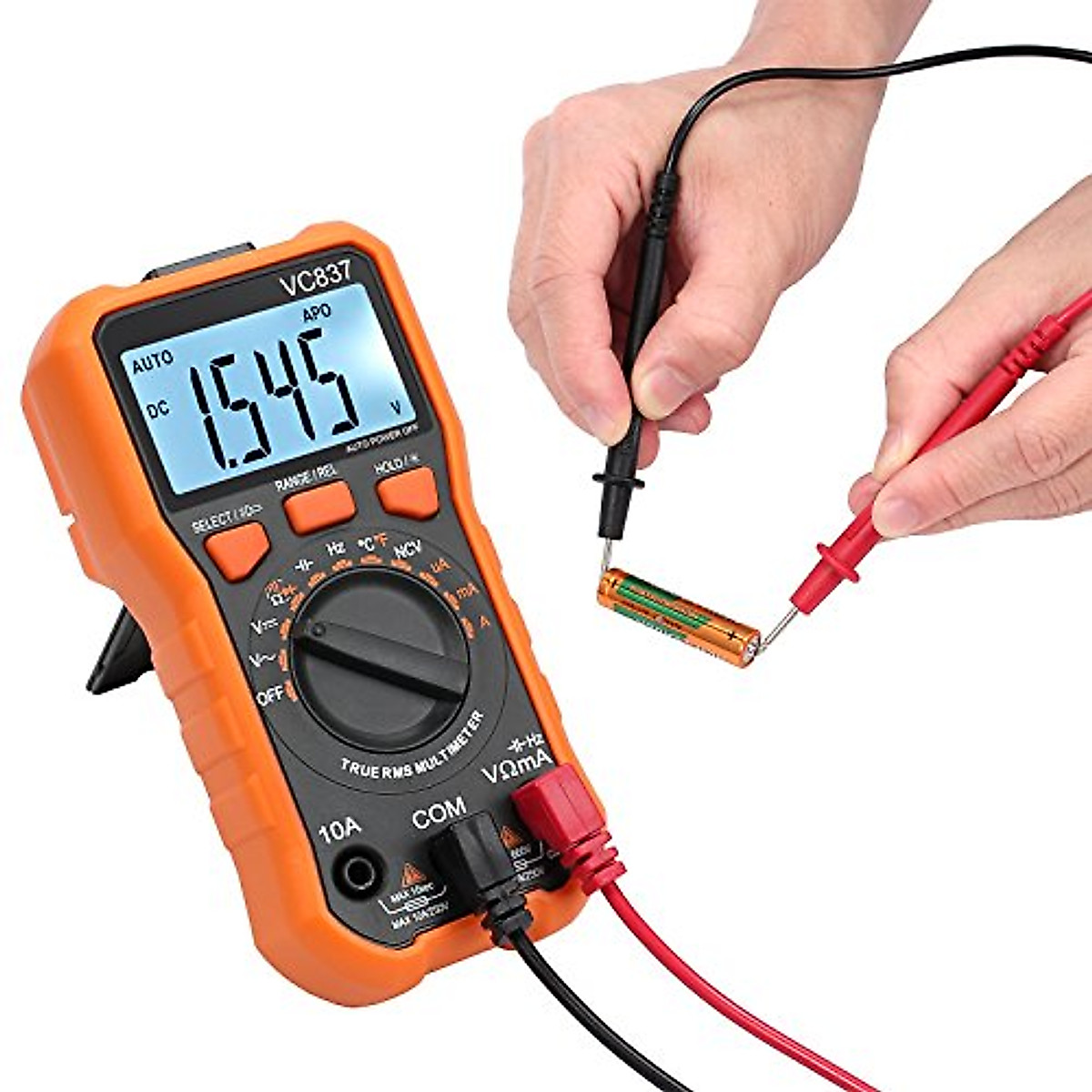Proster Autoranging Multimeter 6000 Counts AC DC Current Tester Voltage Meter Volt Ohm Meter with Alligator Clips TRMS NCV Temperature Capacitance Diode Audible Continuity Meter